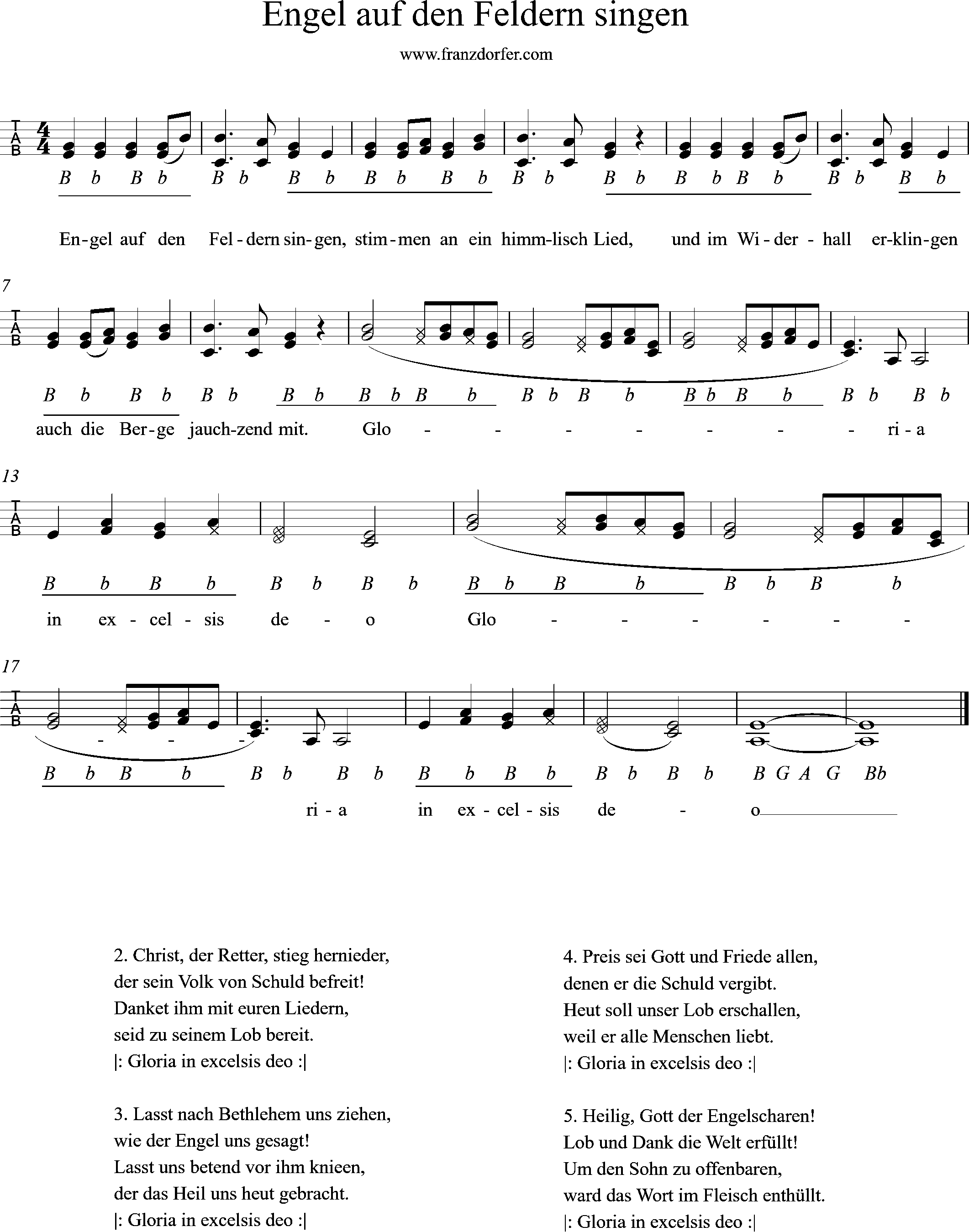 Engel auf den Feldern singen